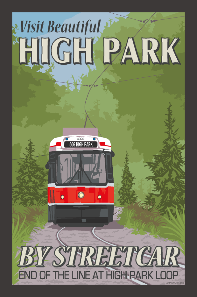 Retro Travel Prints of Toronto Neighbourhoods Trains and Hikes