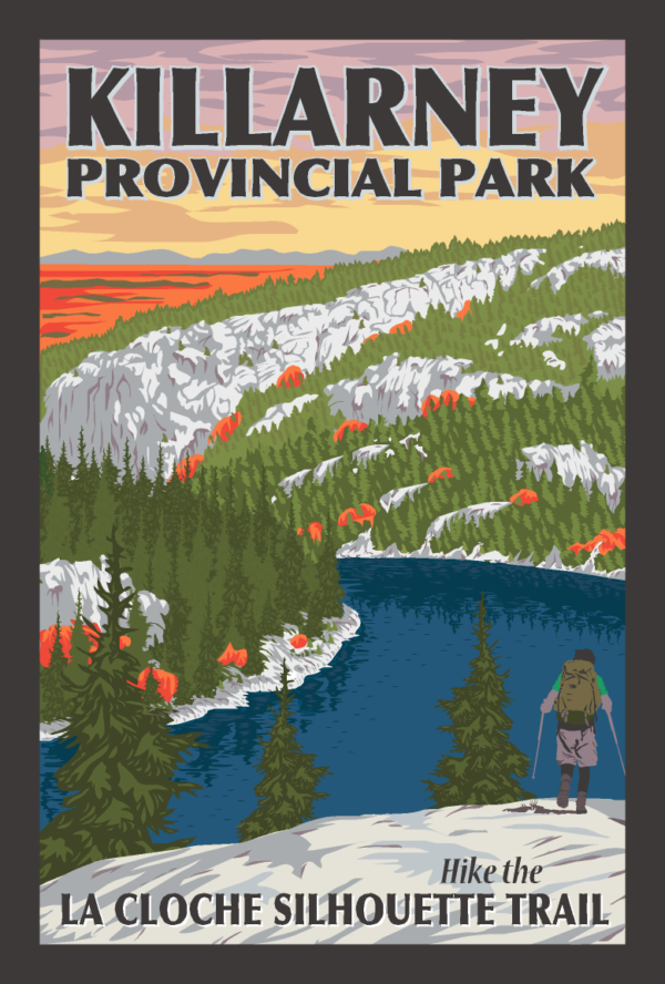 Killarney Ontario Provincial Park Hiking Retro Print - LIFEMAPS ...